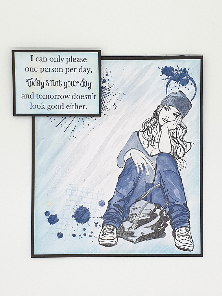 Lost in Thought A6 Red Rubber Stamp - IndigoBlu